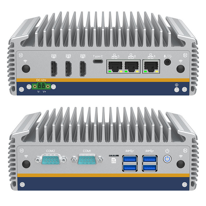 Przemysłowy wbudowany komputer 12V DC Fanless Mini Box X86 Intel 14th ...